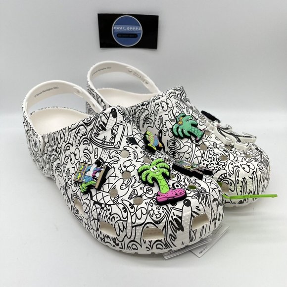 CROCS | Shoes | Crocs Classic Clog Steven Harrington Collage Art White ...